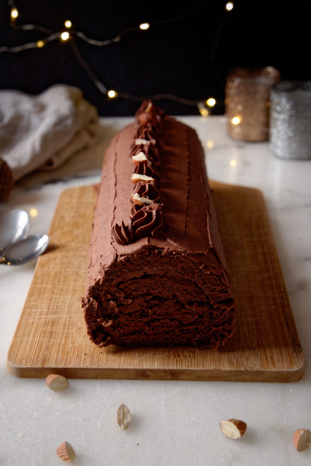 Bûche chocolat praliné : une bûche facile et rapide pour Noël - Ma part ...